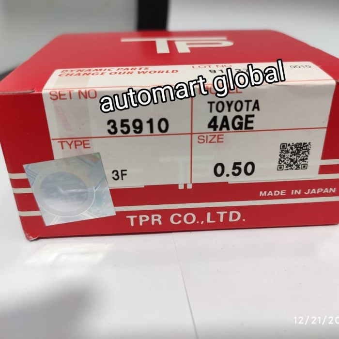 Jual Ring piston corolla twincam ae92 4age merk tp japan | Shopee Indonesia