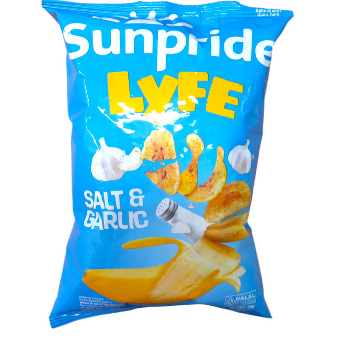 Jual SPECIAL Sunpride Lyfe Salt & Garlic Keripik Pisang 55gr | Shopee Indonesia