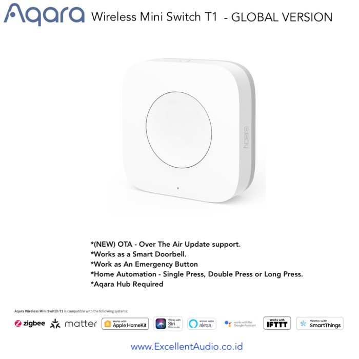 Jual Aqara mini switch T1 Aqara Wireless mini switch T1 | Shopee Indonesia