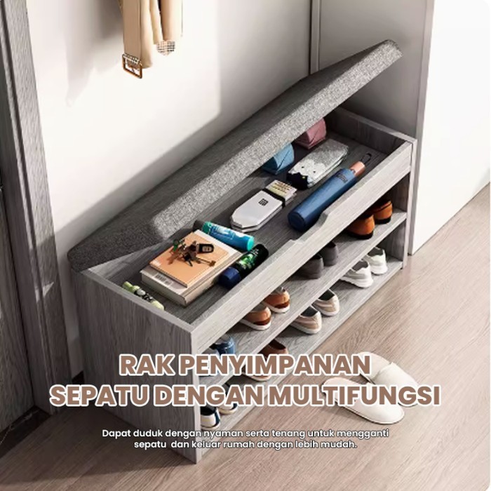 Jual Rak Penyimpanan Sepatu Minimalis Middle Shoe Rack Bench Aesthetic ...