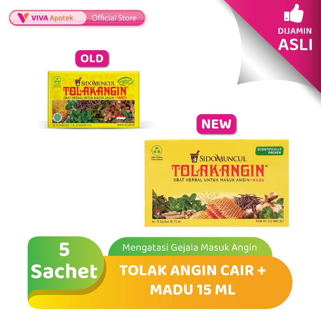 Jual Tolak Angin Cair + Madu untuk Masuk Angin 15 ml (5 Sachet ...