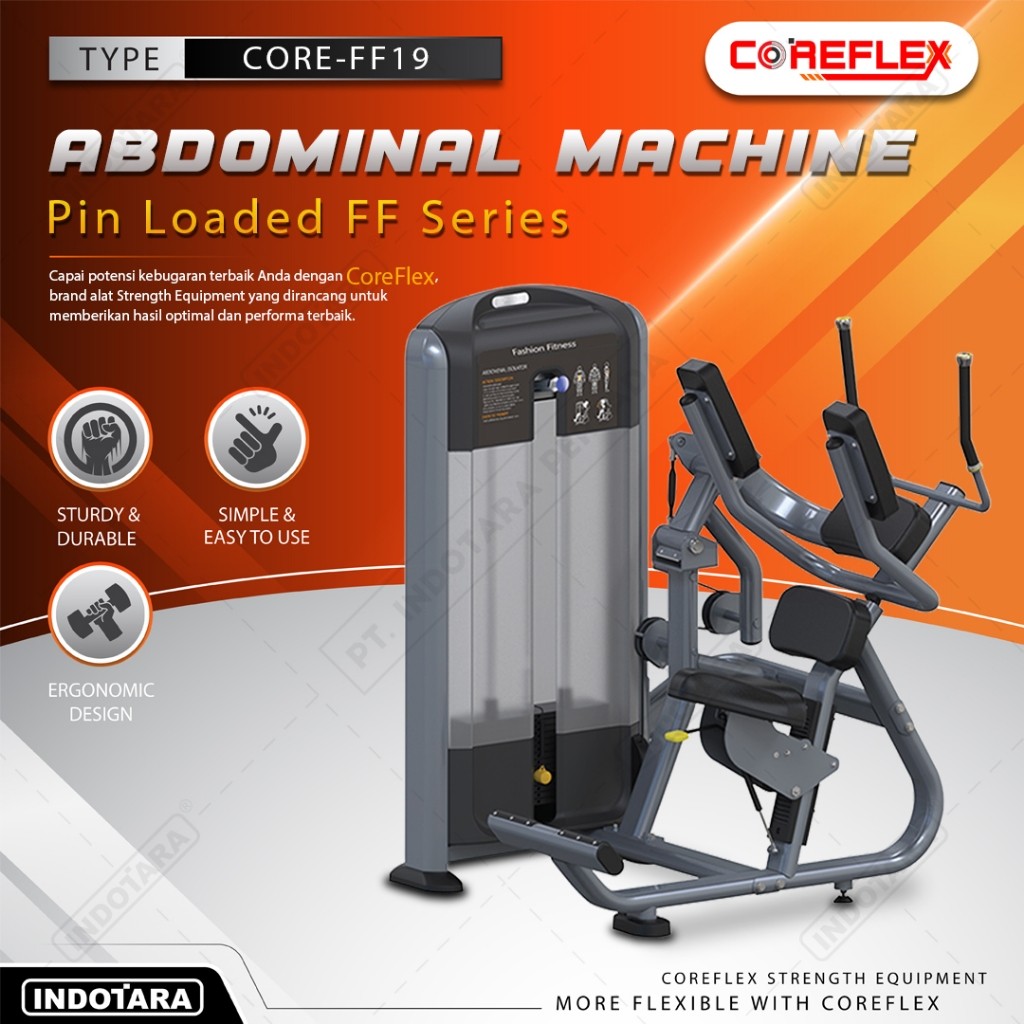 Jual Alat Fitness Gym Coreflex Pin Loaded Abdominal Machine CORE-FF19 | Shopee Indonesia
