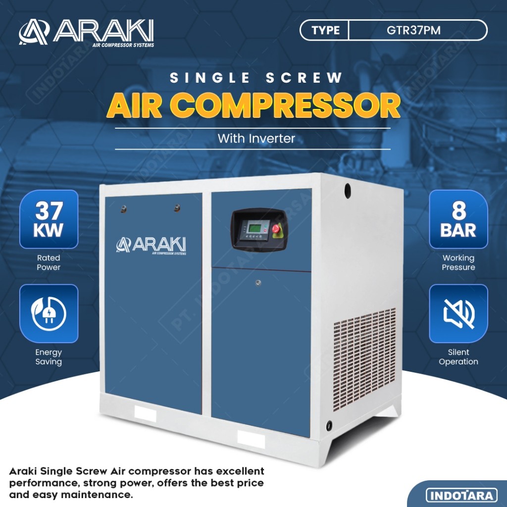 Jual Araki Air Compressor With Inverter 37KW 8 Bar GTR37PM | Shopee Indonesia