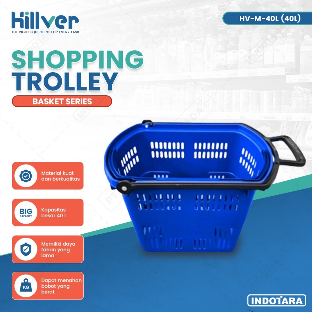 Jual Keranjang Belanja Pasar / Trolley Dorong Supermarket Hillver ...