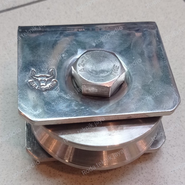 Jual PROMO! Roda pagar stainless 4 inchi SUS 304 heavy duty ( rel siku ...