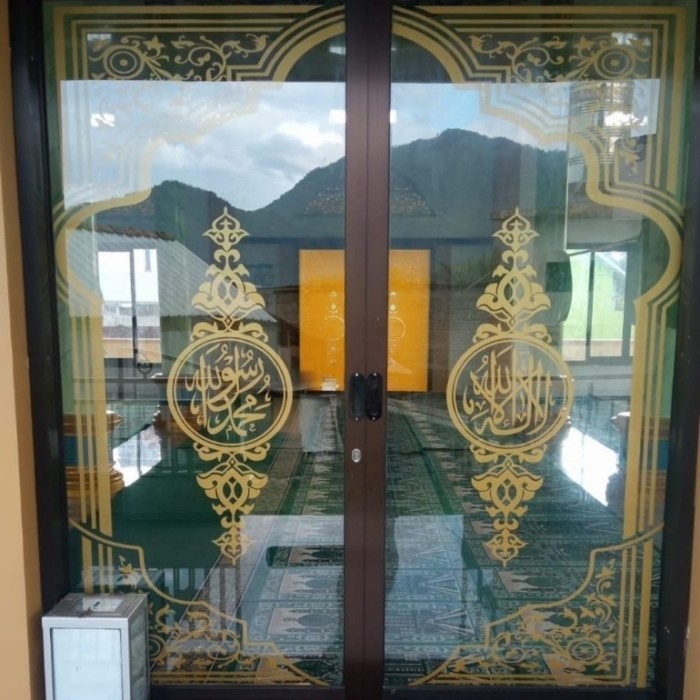 Jual stiker pintu kaca masjid custom | Shopee Indonesia