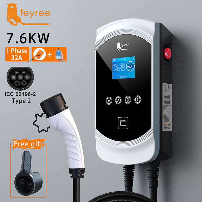 Jual Sale feyree EV Charger 32A 7.6KW Electric Vehicle Car Charger EVSE Wallbox 11KW 22KW 3Phase ...