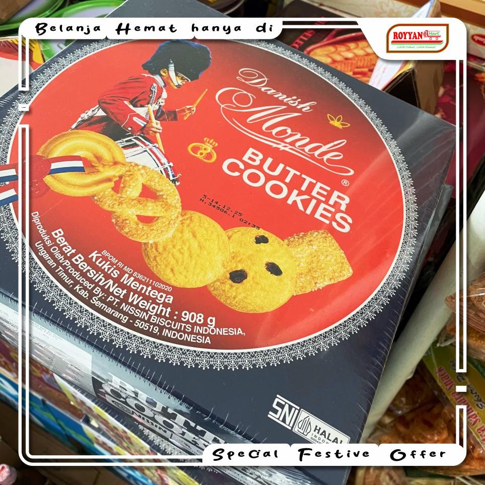 Jual ORIGINAL PROMO Ramadhan MONDE BUTTER COOKIES 908g - 454g Kaleng ...