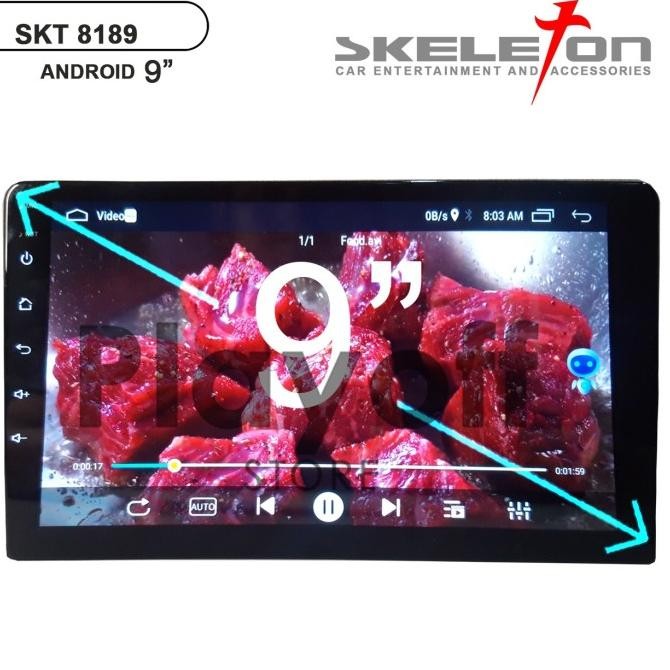 Jual 2 Din Head Unit Android 9 Inch Skeleton 8189 Double Din Bluetooth ...