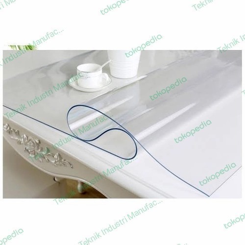 Jual Taplak meja / Alas meja Plastik PVC Bening transparan 1mmx90cmx ...