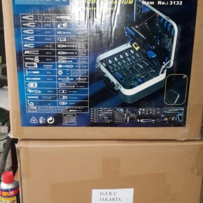 Jual Unik Kunci Lengkap Tool Box Tool Kit Set/ Trolley Box 132 Pcs ...