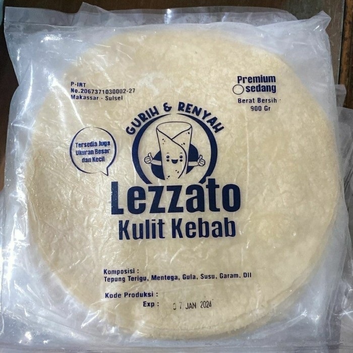 Jual KULIT KEBAB LEZZATO UKURAN MINI 20 CM | Shopee Indonesia