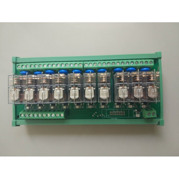 Jual 10 channel PNP 24vdc relay module PLC control G2R-1-E g2r 1 e 24V ...
