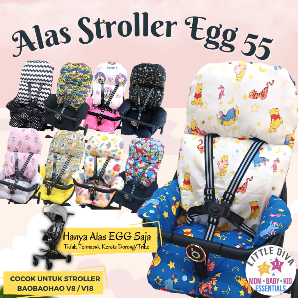 Jual Stroller Pad EGG 55 Alas Stroller TANPA TALI SEATBELT Akachan fit ...