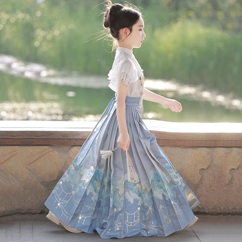 Jual Set Rok Mamian Hanfu Gaya Cina untuk Gadis | Shopee Indonesia