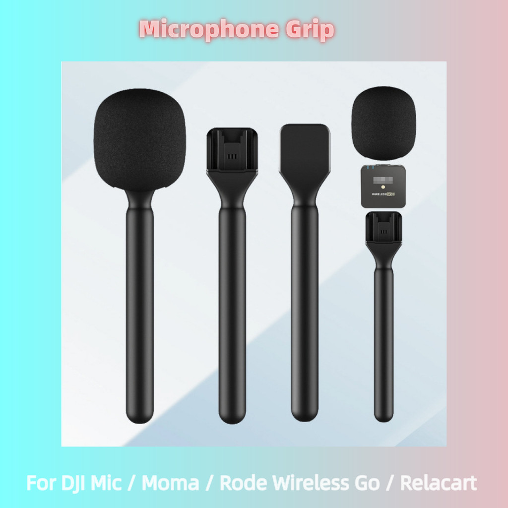 Jual WEASH Microphone Interview Handle Grip Stick for DJI Mic / Moma ...