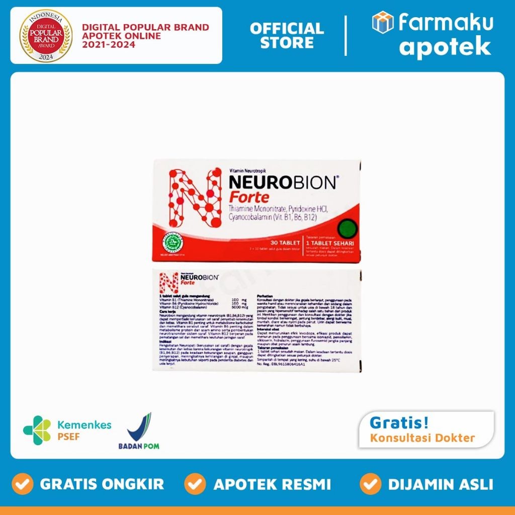 Jual Neurobion Forte 5000 Strip 10 Tablet - PSG | Shopee Indonesia