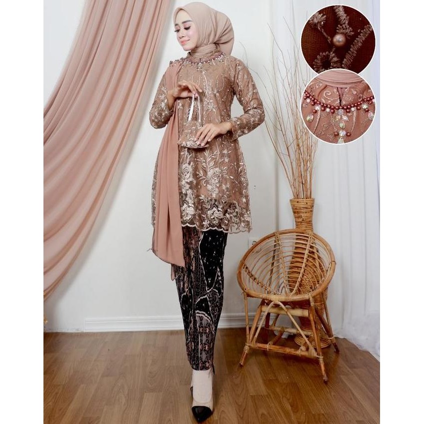 Jual Tunik Selendang Putri Set Tunik Selendang Original Kebaya Modern ...