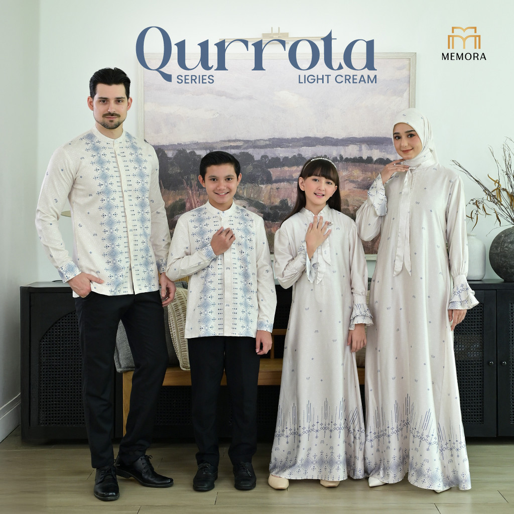 Jual Sarimbit Lebaran 2025 Series QURROTA LIGHT CREAM By Memora - Baju ...