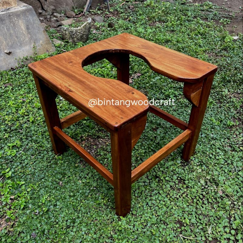 Jual Kursi toilet duduk / kursi wc / kursi toilet kayu mahoni kuat dan ...