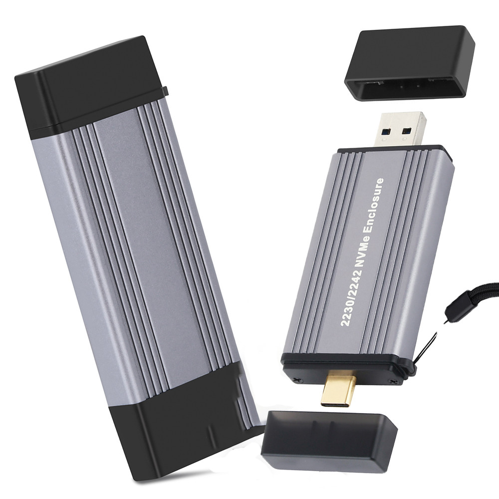 Jual NEPTTUNUS 2230 2242 NVME Enclosure 10Gbps M.2 to USB3.1 Gen 2 Aluminum Case USB A USB C ...