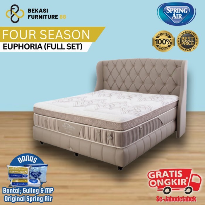 Jual FULL SET KASUR SPRING AIR SPRING BED FOUR SEASONS EUPHORIA ...
