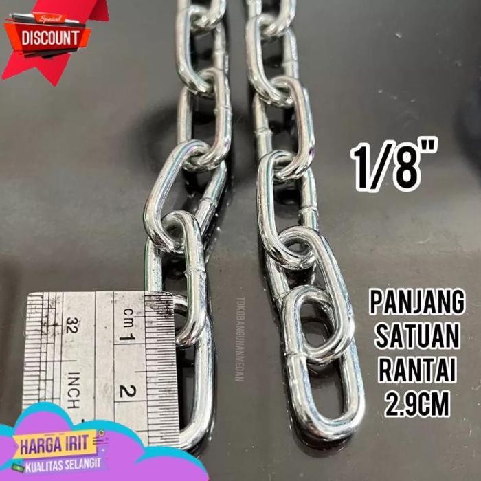 Jual TERBAIK 5 METER RANTAI KAPAL 1/8 INCH STAINLESS STEEL RANTE BESI ...