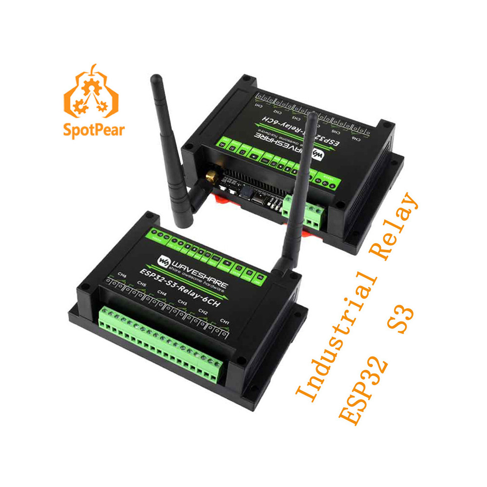 Jual NEW ESP32-S3 Relay Industrial 6-Channel IOT WiFi Bluetooth RS485 Onboard Pico HAT ...