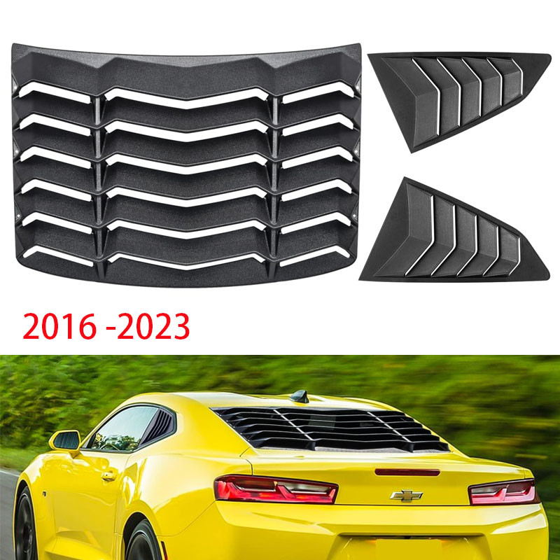 Jual NEW Rear+Side Window Louvers for Chevrolet Chevy Camaro 2016 -2023 Windshield Sun Shade ...