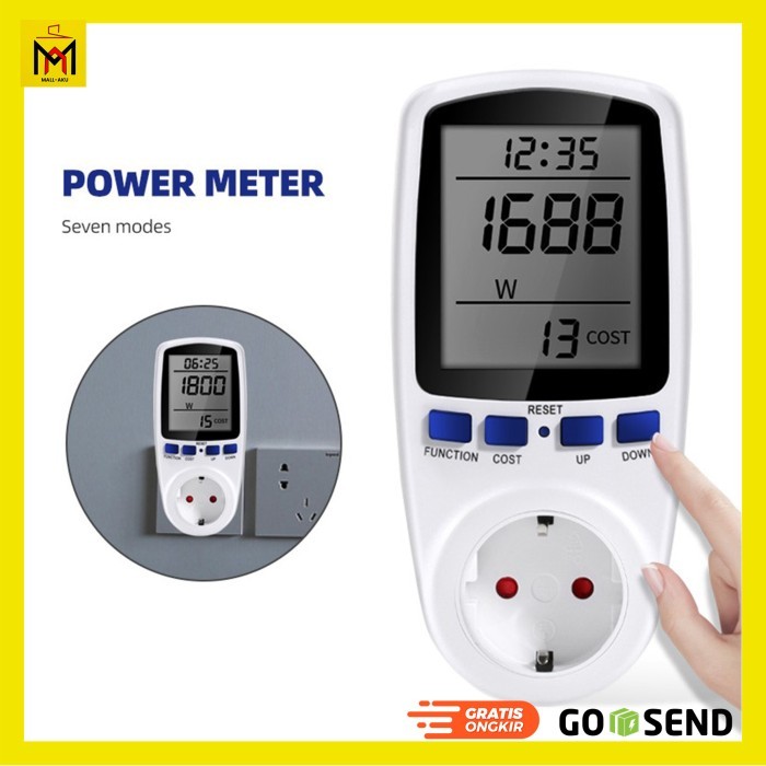 Jual Socket Tester kWh Meter Monitor Penggunaan Biaya Listrik Voltase ...