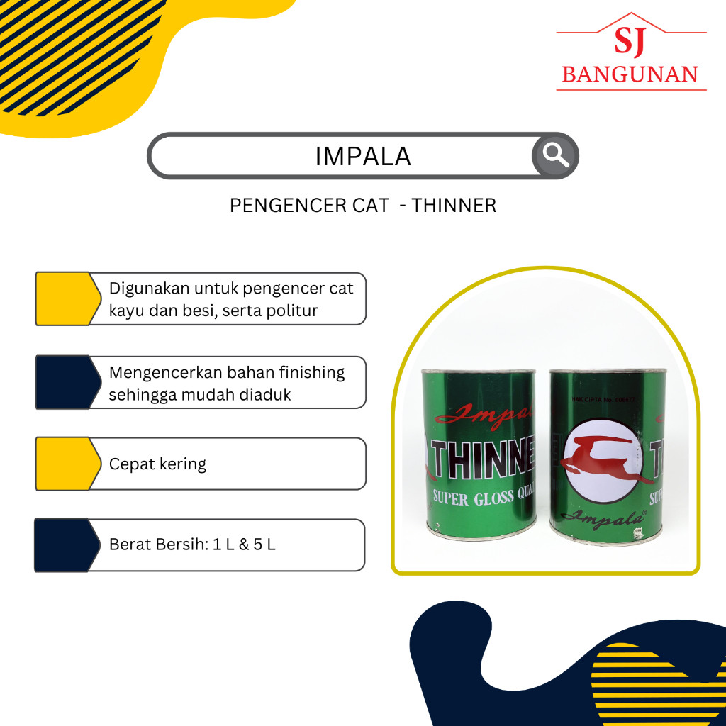 Jual IMPALA - Pengencer Cat / Thinner - 1 Liter, 5 Liter | Shopee Indonesia