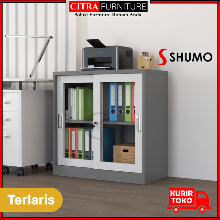 Jual LEMARI ARSIP BESI 2 PINTU SLIDING KACA PENDEKLEMARI SLEDING KANTOR | Shopee Indonesia