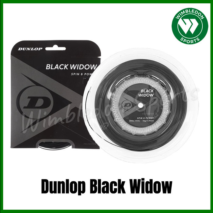 Jual Senar Tenis DUNLOP BLACK WIDOW SPIN & POWER | Shopee Indonesia