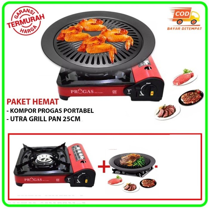 Jual Paket Barbeque/BBQ Set Kompor Portable progas Tas + BBQ Grill ...
