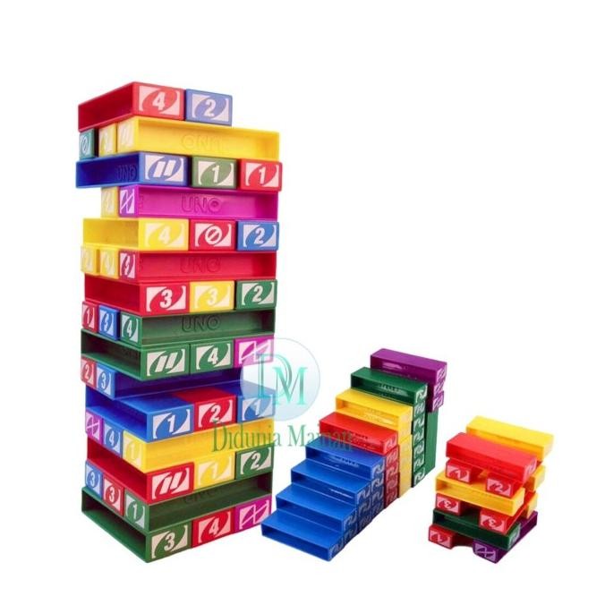 Jual Mainan edukasi paketan kartu unok dan stacko tower family kids ...
