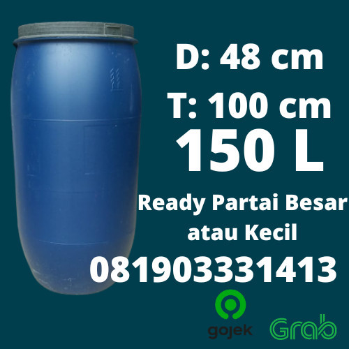 Jual TANGKI/ TONG AIR/ DRUM 150 L, TEMPAT SAMPAH TEBAL, GENTONG LITER ...