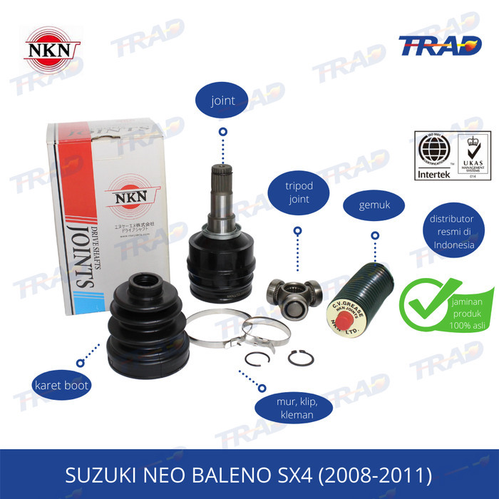 Jual CV Joint AS Roda Luar Dalam Kanan Kiri Matic NKN Suzuki Neo Baleno SX4 | Shopee Indonesia