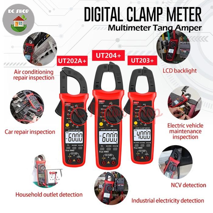 Jual Uni-T UT202A+ UT203+ UT204+ Digital Clamp Meter Multimeter Tang Amper | Shopee Indonesia