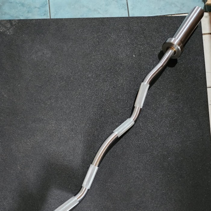 Jual Nadia Nebula Ez Curl Barbell 1.2 Meter Hard Chrome | Shopee Indonesia