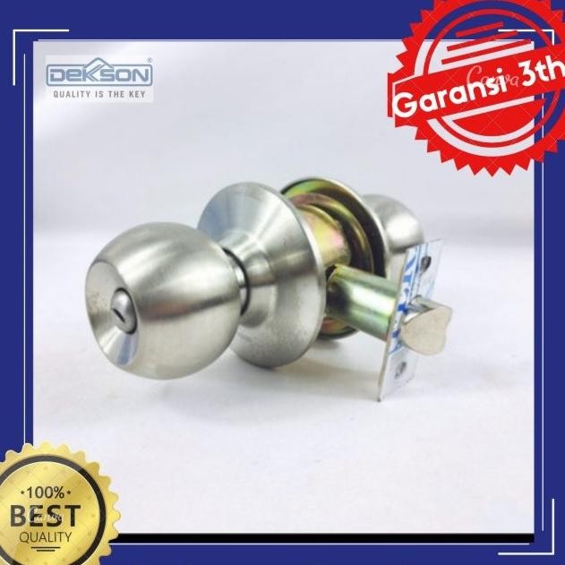 Jual KUNCI PINTU BULAT DEKKSON KCBL 8587 BK SSS KUNCI KAMAR MANDI ...
