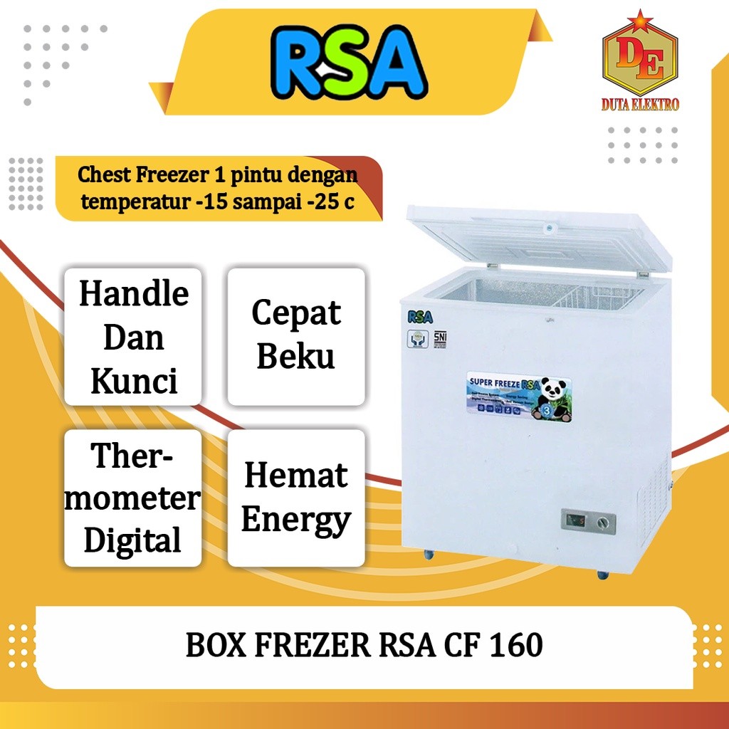 Jual Box Freezer RSA CF 160 Chest Freezer 150 Liter | Shopee Indonesia