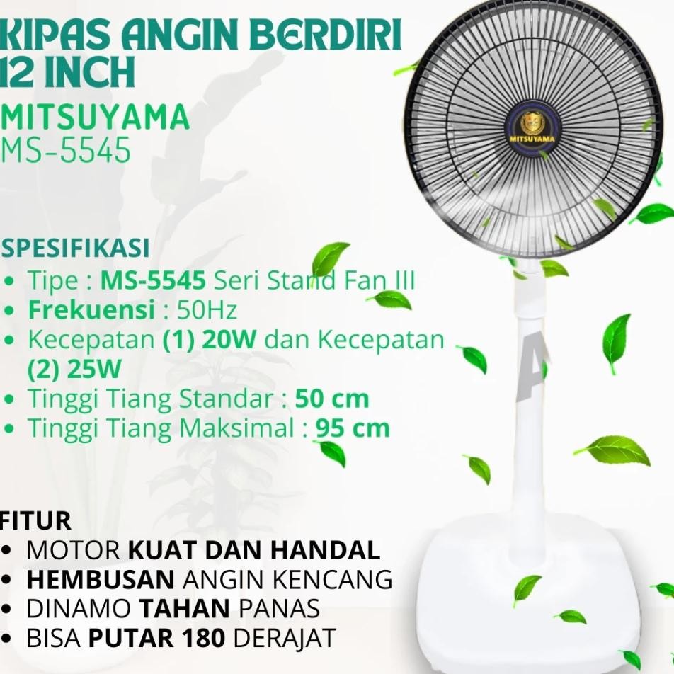 Jual Tuyama Tand Fan Iii 12 Inch Ipa Angin Berdiri Defan 6 Ipa Meja ...