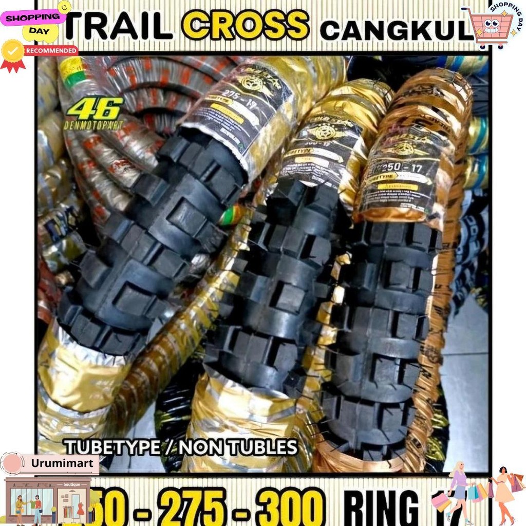 Jual Ban Cross Ukuran 250 Dan 275 Dan 300 Ring 17 Cocok Untuk Bebek ...