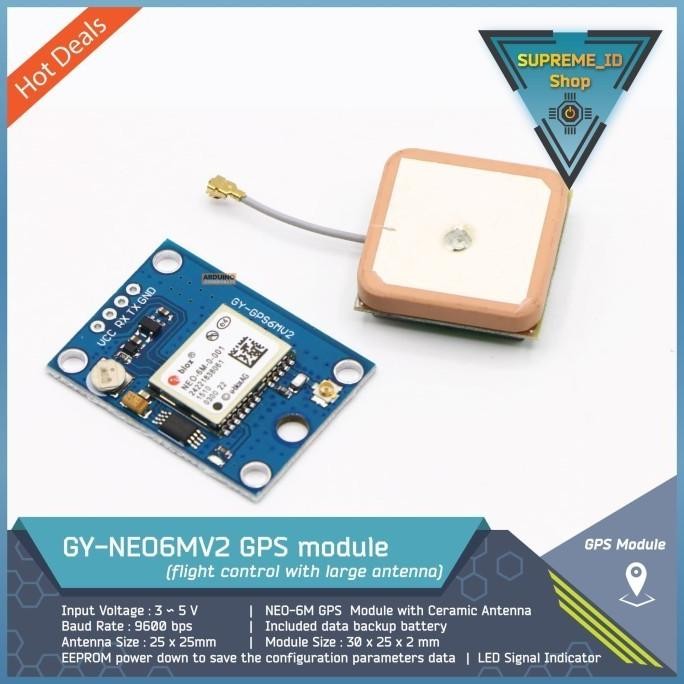 Jual Gy-Neo6Mv2 Gps Sensor Module | Arduino Raspberry Pi | Shopee Indonesia