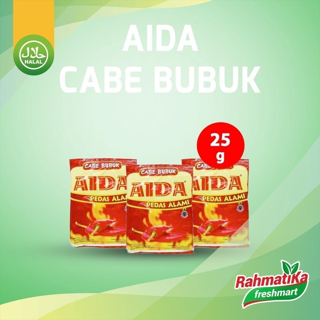 Jual AIDA Cabe Bubuk / Cabai Bubuk Pedas Alami 25 gr | Shopee Indonesia