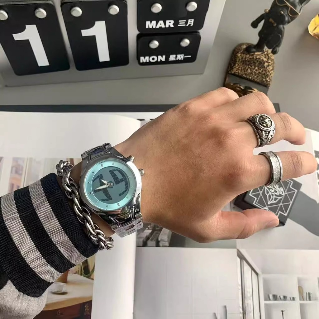 Jual Millennium Y2K Vintage Style Retro Quartz Movement Metal Watch ...