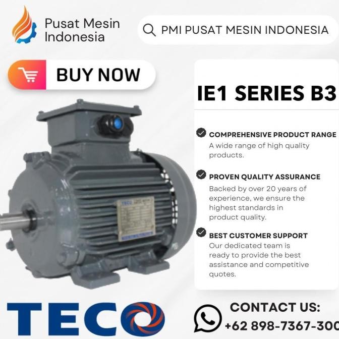 Jual ELEKTRO MOTOR TECO AESV1S IE1 4P 45KW 60HP 3PHASE 380V B3/ DINAMO ELECTRIC MOTOR/ ELECTRO ...