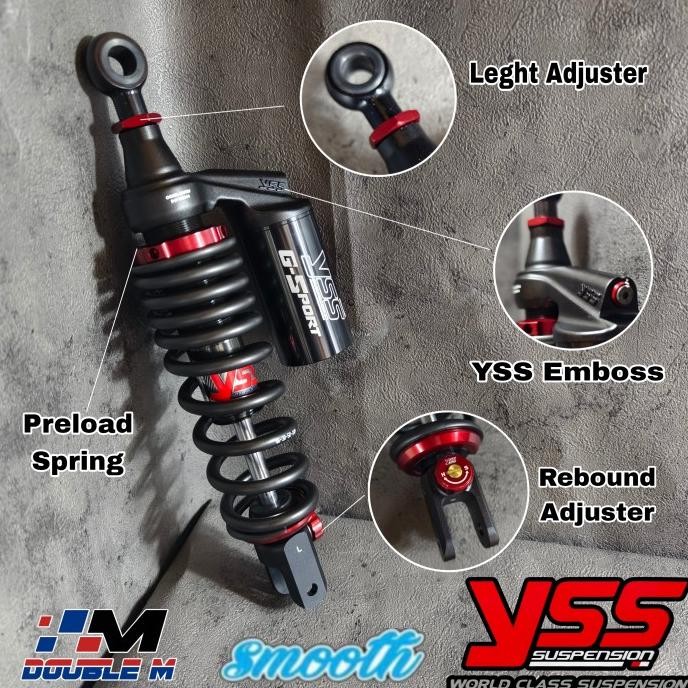 Jual Shock Shockbreaker YSS G Sport Smooth Black Series 330mm Vario 125 150 | Shopee Indonesia