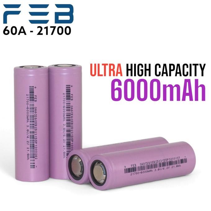 Jual FEB 60A BATERAI 21700 6000mAh 12A ULTRA HIGH CAPACITY BATTERY ...