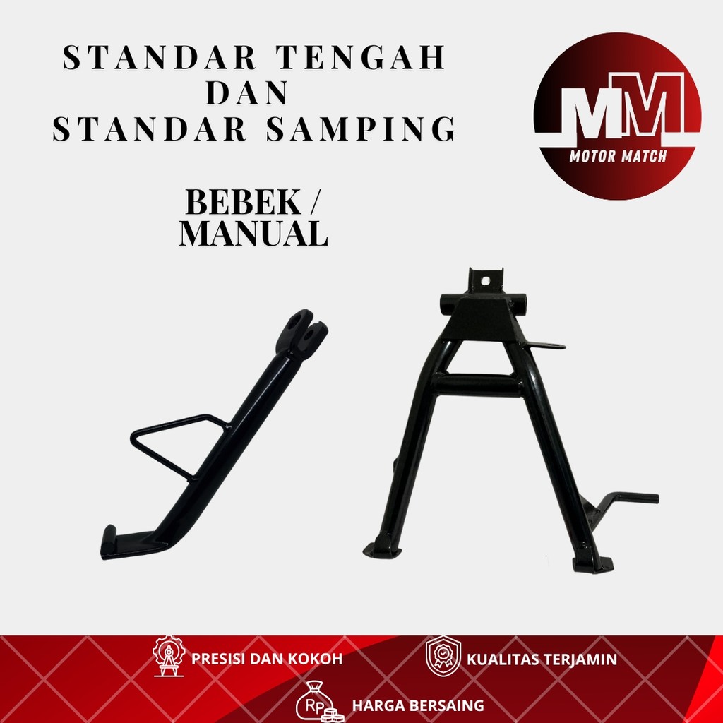 Jual STANDAR / JAGRAK SAMPING DAN TENGAH MOTOR BEBEK / MANUAL HITAM ...